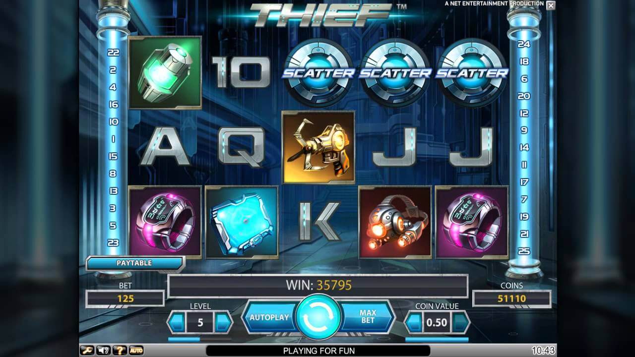 Thief – Online and mobile video slots game from NetEnt